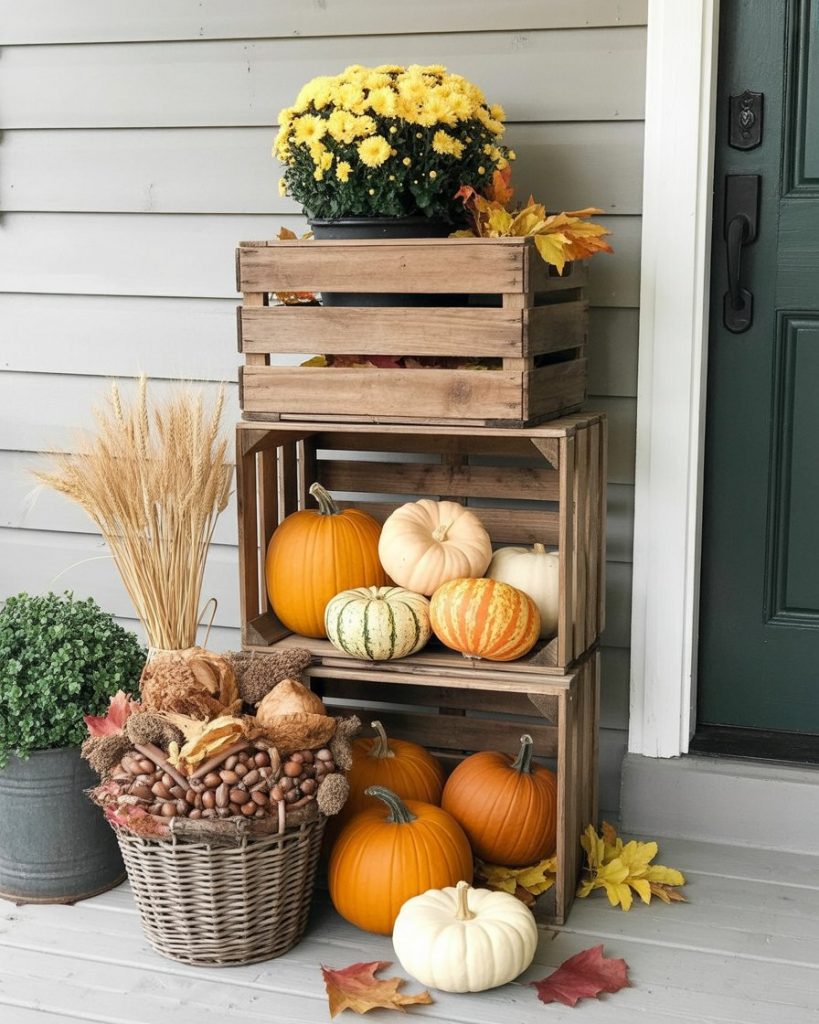 46 Fall Outdoor Decor Ideas for Your Front Porch & Yard - Cozy, Rustic ...